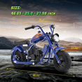 Sunderwell Gas Mini Chopper Bike, DB004 Model 49.4 CC 2-Stroke Dirt Bike with Big Headlight ...