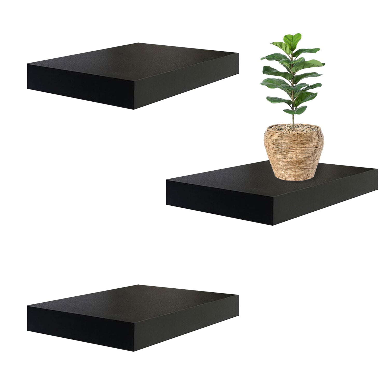 Click here for Jessar - Set Of 3 Floating Wall Shelves  15.75 X 9... prices