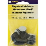 ProMag Magnet 3/4" Round Adhesive 100pc - Walmart.com