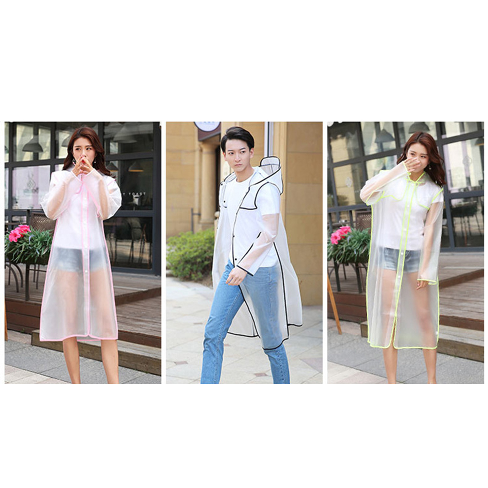 Dream Lifestyle Raincoat, Portable Rain Coats Reusable Rain Poncho with ...