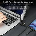 High Speed USB 3.0 HUB Adapter Extender Mini Splitter Box 3 Port Data ...