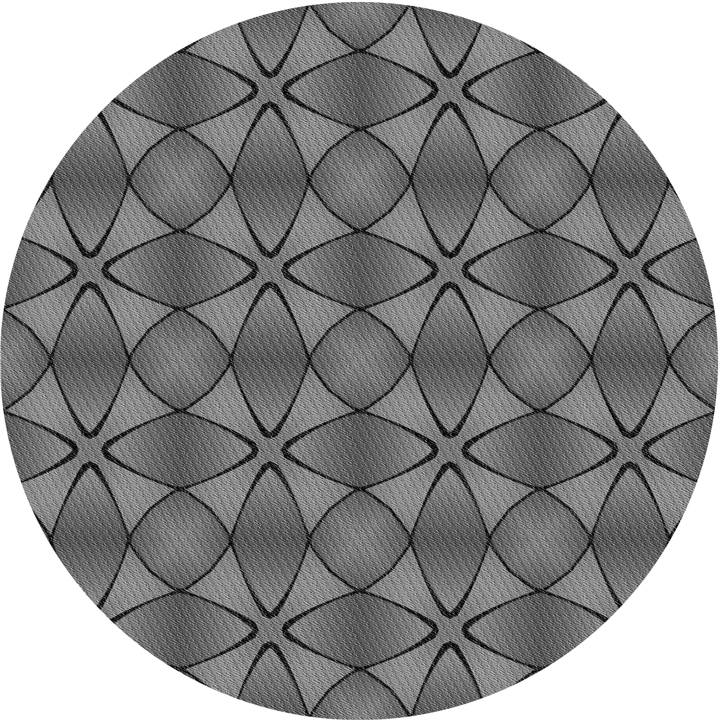 Ahgly Company Indoor Round Patterned Gray Wolf Gray Area Rugs, 5' Round ...