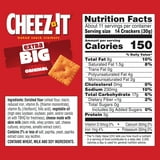 Cheez-It Extra Big Cheese Crackers, Baked Snack Crackers, 11.7 oz ...
