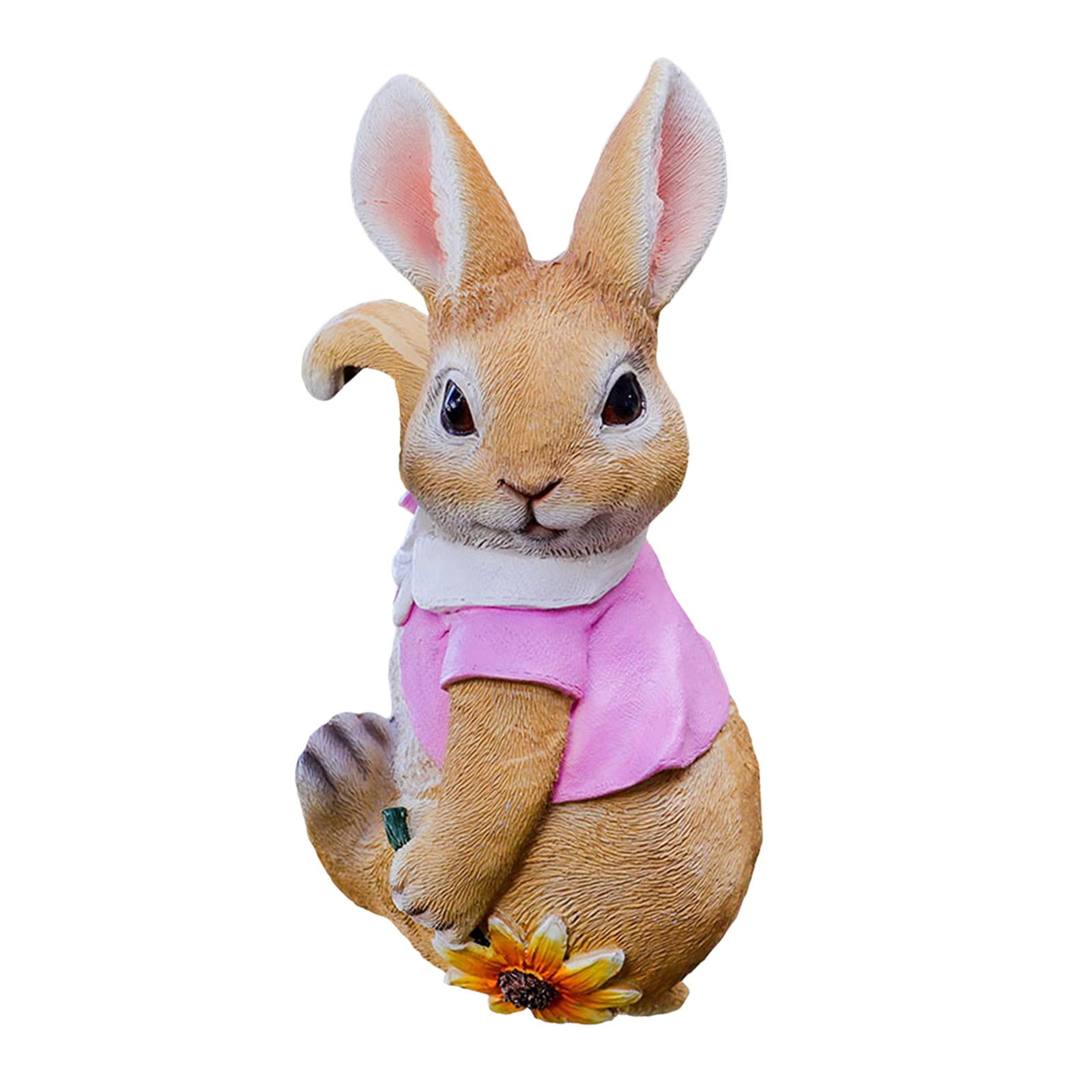 Exquisite Cute Rabbit Ornaments Garden Statue Courtyard Sculptures ...
