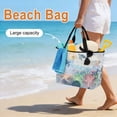 Blue Turtle Coastal Beach Bag for Women, Large Breathable Mesh Beach ...