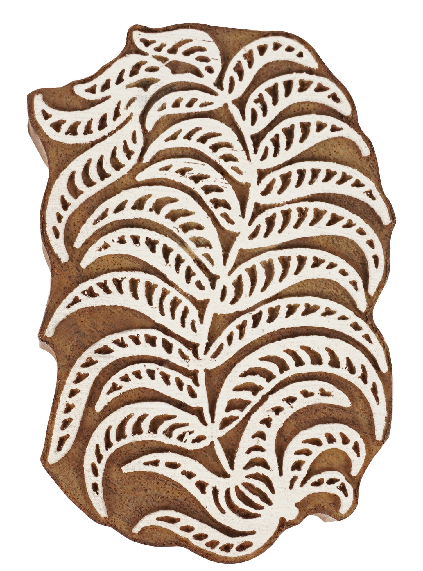 IBA Indianbeautifulart Textile Printing Block Leaf Hand Carved Wooden ...