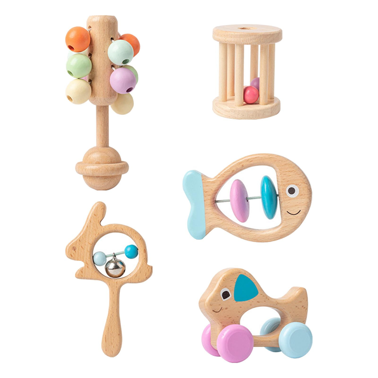 Click here for Siruishop 5pcs Wooden Hand Rattles Bell Educationa... prices