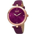 Burgi BUR152RG Diamond Markers Crystal Accented Rosetone Womens Watch ...