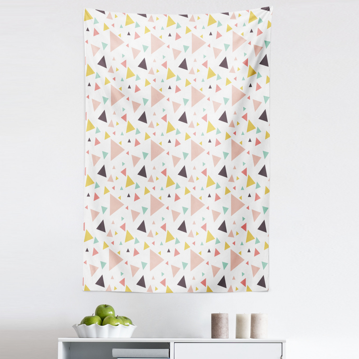 Modern Tapestry, Floating Triangles Modish Geometrical Designs Orderly ...