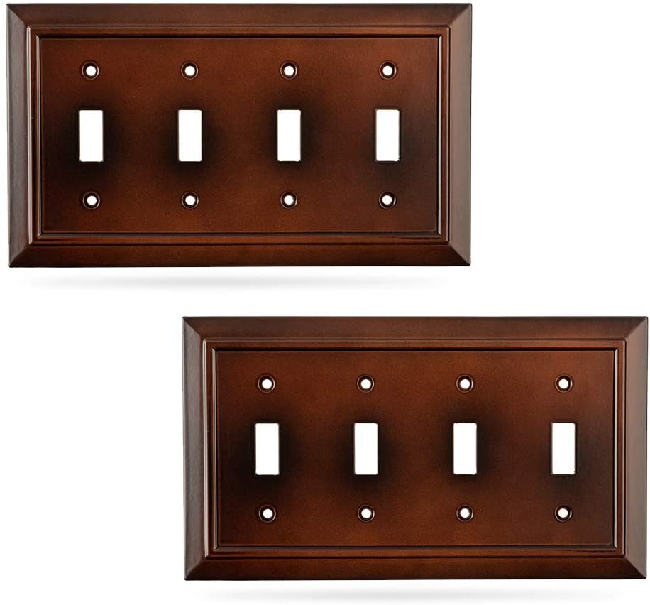 Sleeklighting 2 Pack Decorative Dark Brown Mahogany Outlet Covers | 4 ...
