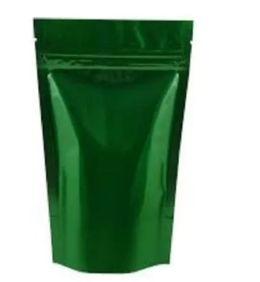 Hushveda Absolute Shiny Green Zipper Stand up Pouch Bag of Capacity ...