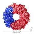 4th of July Star Stripe Irregular Fabric Wreath - Patriotic Front Door ...