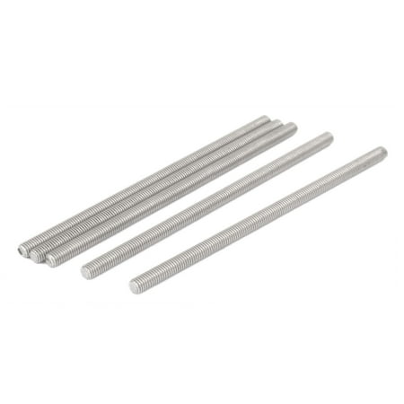 M5 x 110mm 304 Stainless Steel Fully Threaded Rod Bar Studs Silver Tone ...
