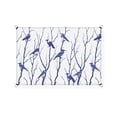 Blue Navy Branches Sun Shade Sail 12'X16' Birds Abstracts Plant Modern ...