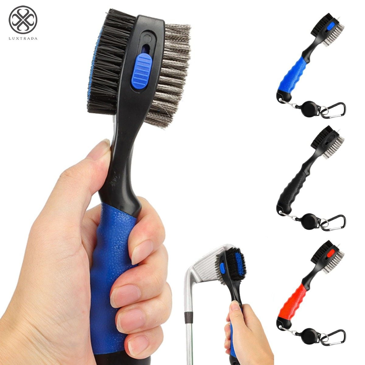 Luxtrada Polymer Golf Brush Oversized Brush Head with Comfortable Grip ...