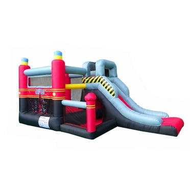 Bounceland Pop Star Slide Inflatable Bounce House, Basketball Hoop ...
