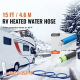 KFFKFF 15ft RV Heated Water Hose, Prevents Freezing Down to -45°F, Self ...