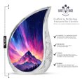 VALERASH Mountain Urns for Human Ashes - Red Tear Drop Cremation Urn ...