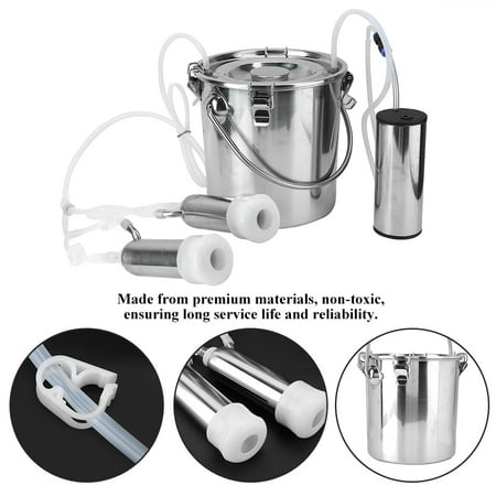 Electric Milking Machine Kit, 5L Portable Cow Goat Sheep Electric ...