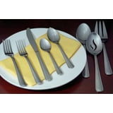 Mainstays Pearson 45 Pice Stainless Steel Flatware Set, Silver ...