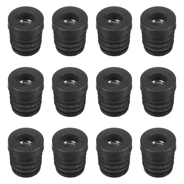 12Pack Inserts for Round Tubes with M8 Thread, for 19mm/0.75" OD Round ...