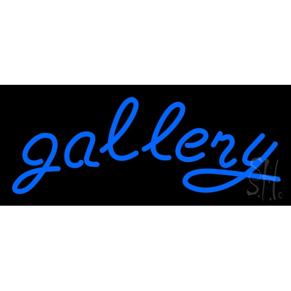 Gallery LED Neon Sign 10 x 24 - inches, Clear Edge Cut Acrylic Backing ...