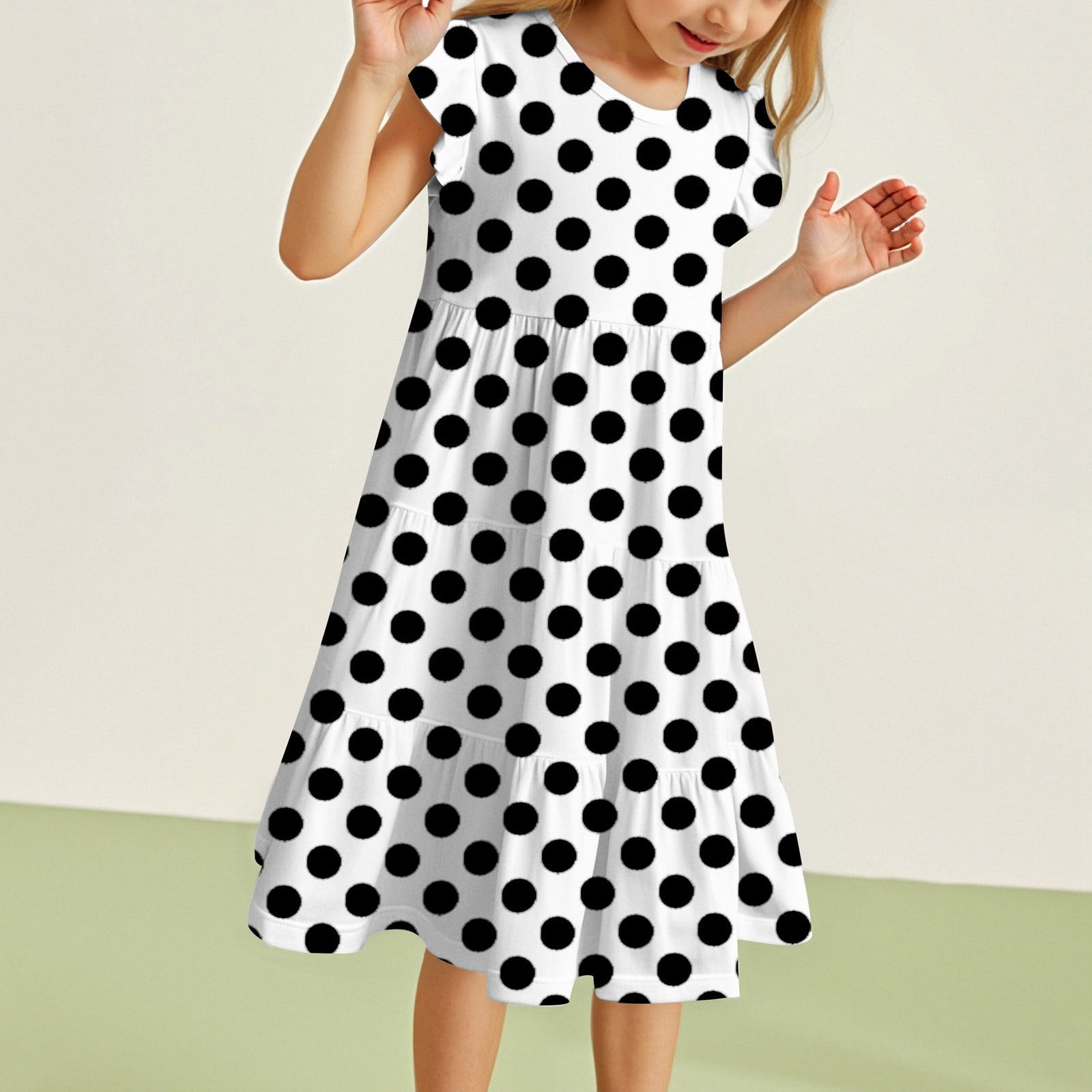 Dress Designs 15 Age Girl Dress Girls Dresses Casual Summer Floral Dot ...