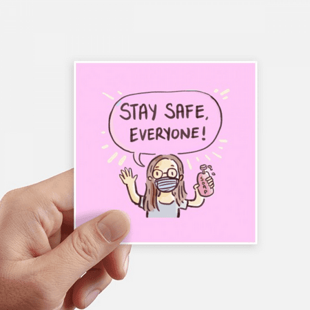 stay safe every facehead respirator sticker square waterproof stickers ...