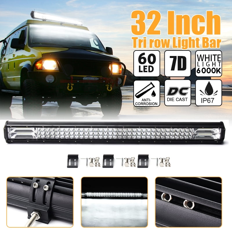 LED Light Bar AUTO 7D 32 Inch Led Work Light 432W 43000LM 6000K Offroad ...