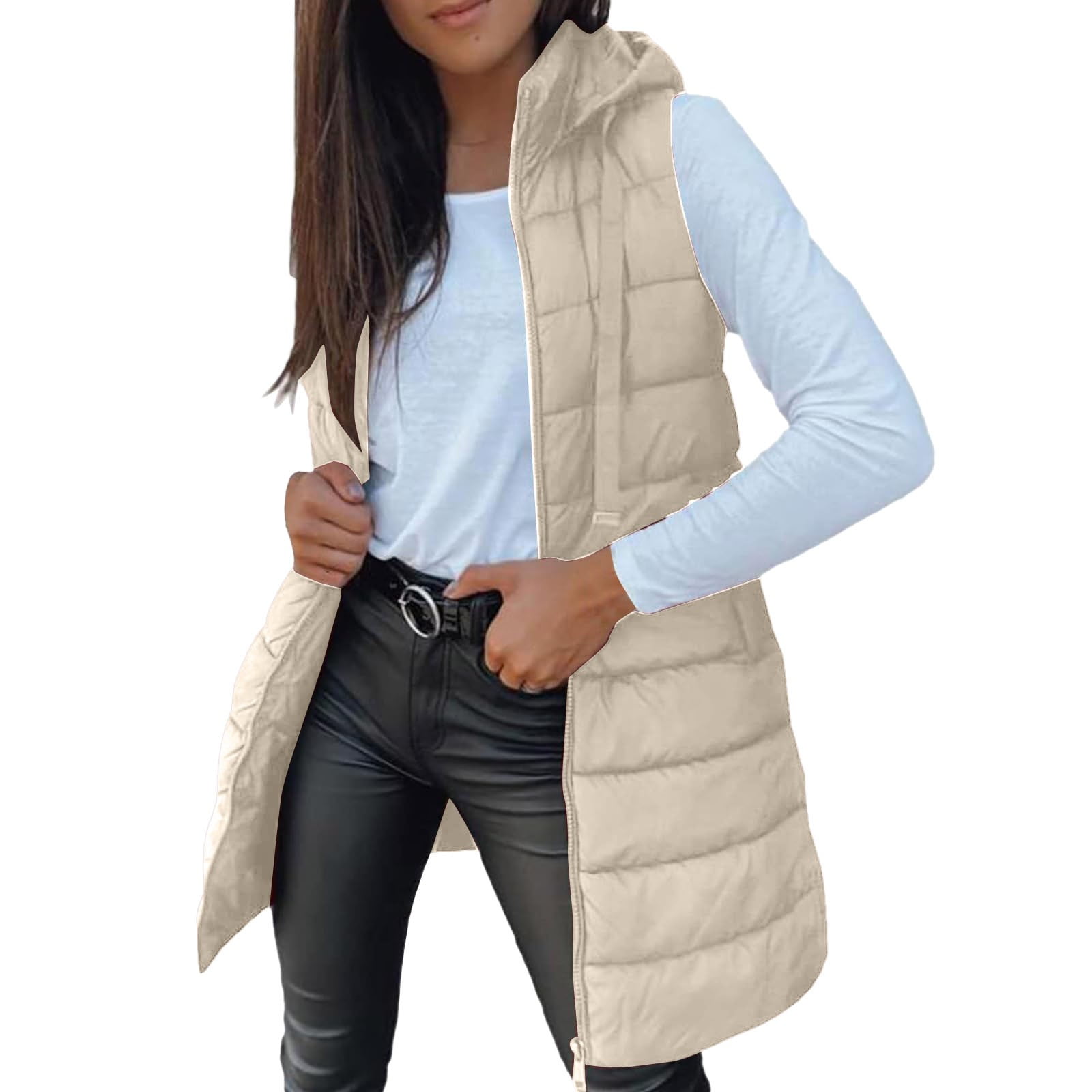 Click here for Manxivoo Quilted Sleeveless Puffer Vest For Women... prices