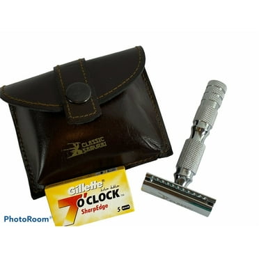 Parker Safety Razor, Genuine Saddle Leather Double Edge Safety Razor ...