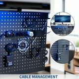 VIVO Steel Work Pegboard, Clamp-on 30" x 24" Desktop, Magnetic Privacy ...