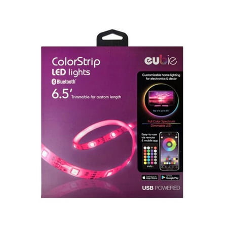 Kole Imports MA237-6 6.5 in. Tzumi Eubie Mood Color LED Strip Light ...