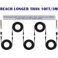 4PCS 10FT(3m) 12V DC Power Extension Cable with Power Jack Adapter ...