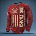 CONZONE 250 Anniversary Usa T Shirt For Men Independence Day Patriotic ...