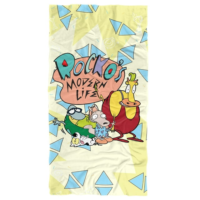 Rocko's Modern Life Beach Towel, 30"x60", Rocko's Modern Life Logo ...