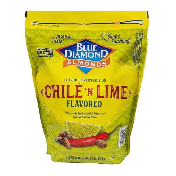 Blue Diamond Almonds, Chile 'n Lime, 45 Ounce - Walmart.com