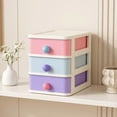 BESTYASH Multi Color 3 Drawer Storage Box Compact Desktop Organizer for ...
