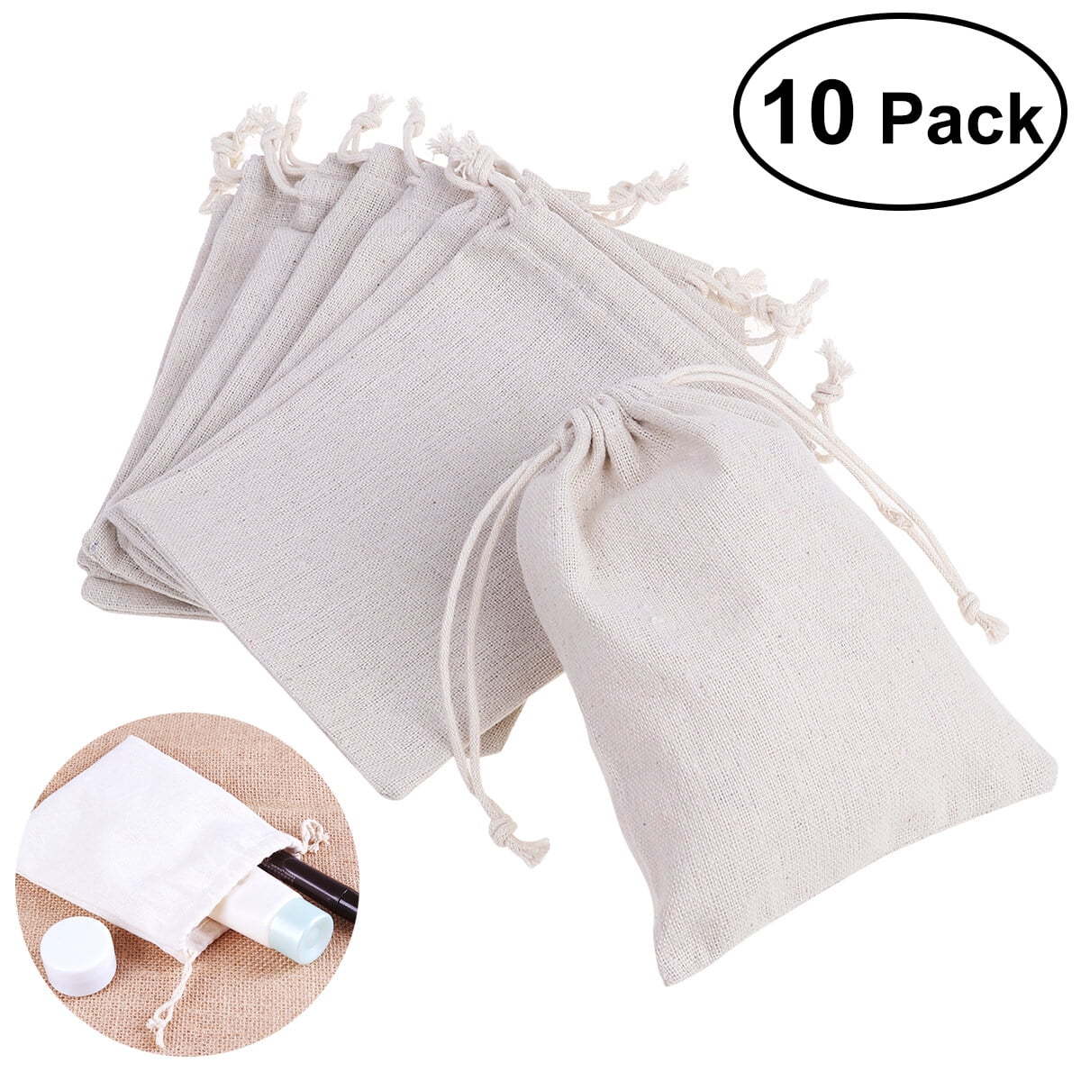 Click here for Ounona Rosenice 10pcs Linen Jute Drawstring Gift B... prices