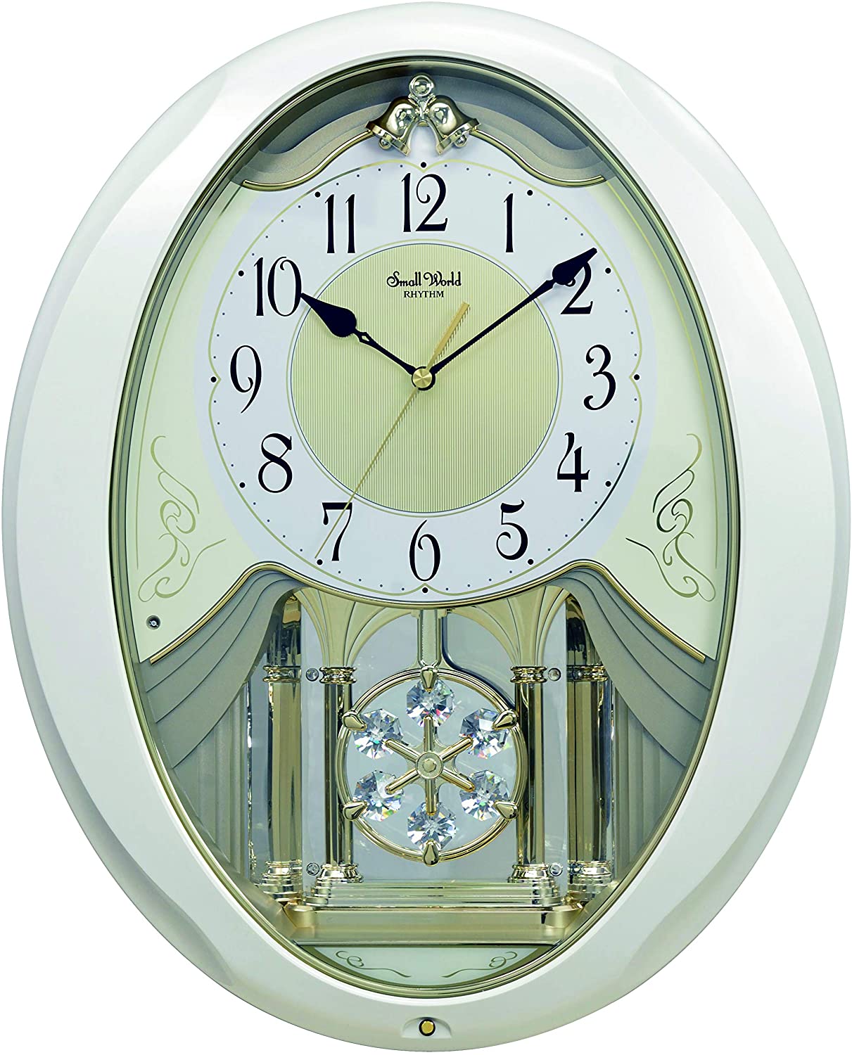 Rhythm Clocks "Snowflake Pearl" Musical Motion Clock - Walmart.com
