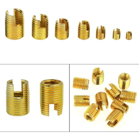 Self Tapping Inserts, Self Tapping Threaded Inserts, 50pcs Brass Slotted Thread Inserts ...