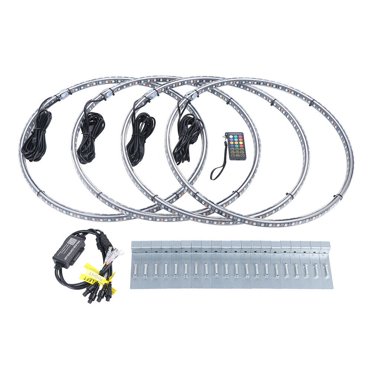 LED Wheel Ring Rim Lights RGB Color Chasing Turn Signal IP68 Bluetooth ...