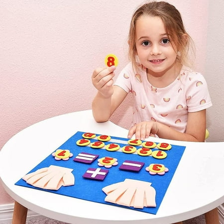 Felt Finger Toy Set Math Toys for Toddlers Kid Montessori Toys Washable ...