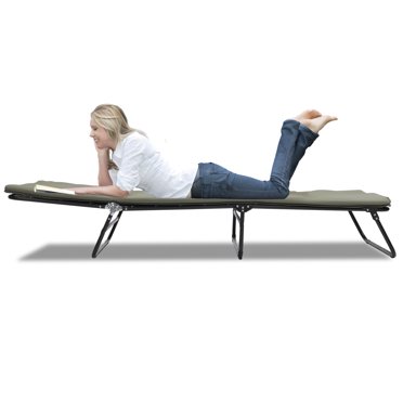 IKLAREWV Folding Camping Cot W/Mat For Adults, Heavy Duty Outdoor Bed ...