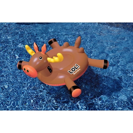 Swimline LOL 54 inch Moose Inflatable Ride-On Toy for Swimming Pool ...