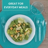 PLASTICPRO Large Round Plastic Plates, Disposable and Microwavable, 6 ...
