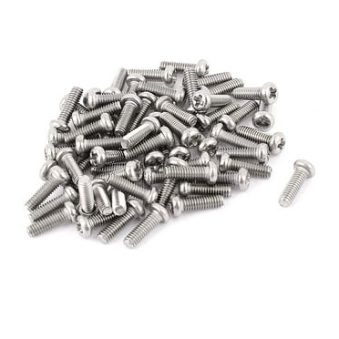 Uxcell M2.5 x 14mm 304 Stainless Steel Crosshead Round Head Screws Bolt (60-pack) - Walmart.com