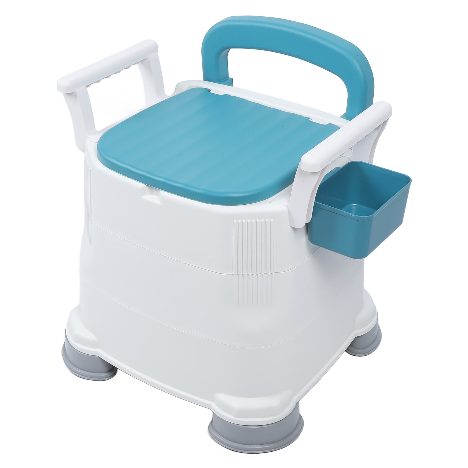 Bedside Commode, Height Adjustable Portable Toilet with Arms and ...