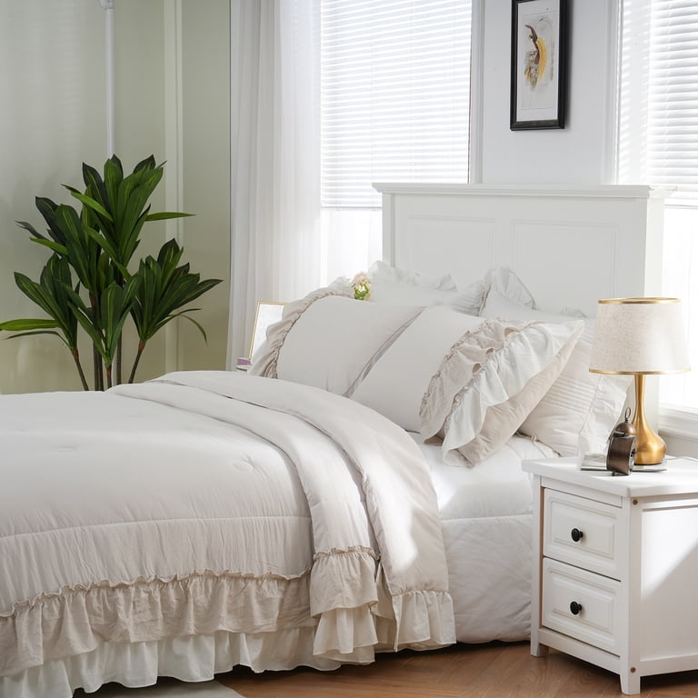 Grey Ruffle Comforter Sets