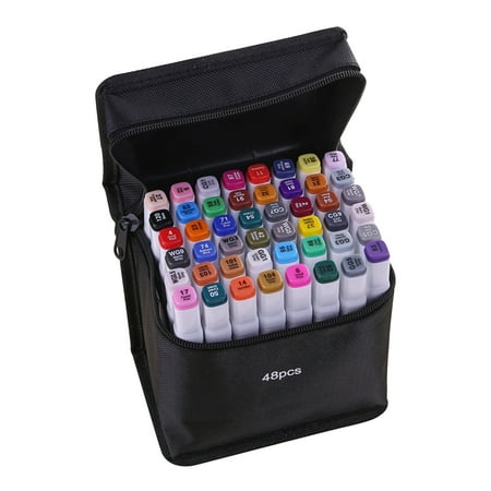 48 Colors Markers Dual Marker Pen Sketching Writing Painting ...